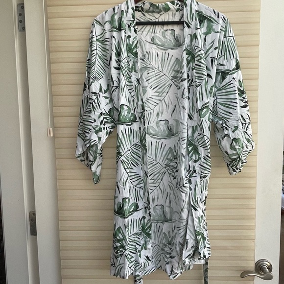 Intimates & Sleepwear | Nwot Tropical Palm Tree Robe | Poshmark